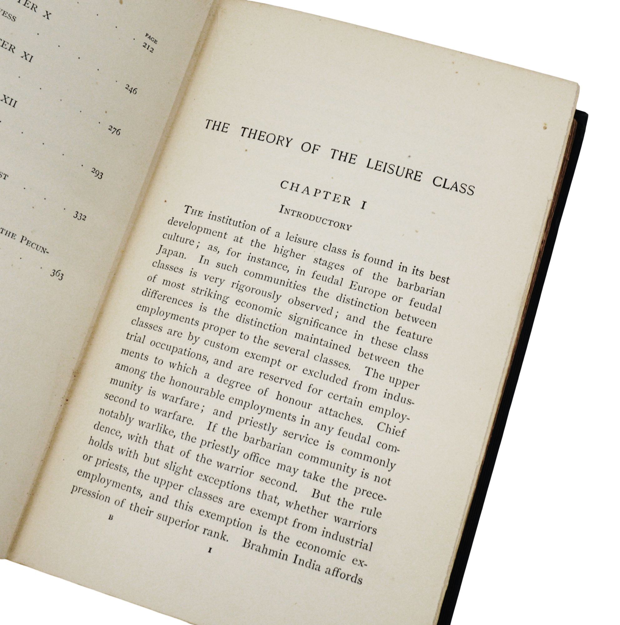 The Theory of the Leisure Class | Thorstein Veblen | First Edition