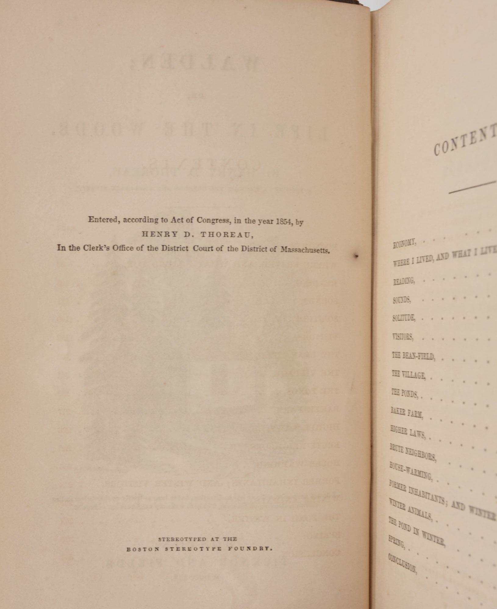 Walden; or, Life in the Woods | Henry David Thoreau | First Edition