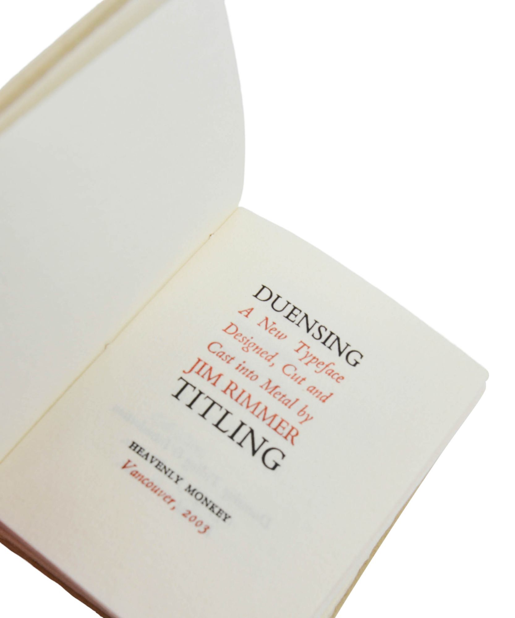 Duensing Titling: A New Typeface Cut & Cast in Metal | Jim Rimmer ...
