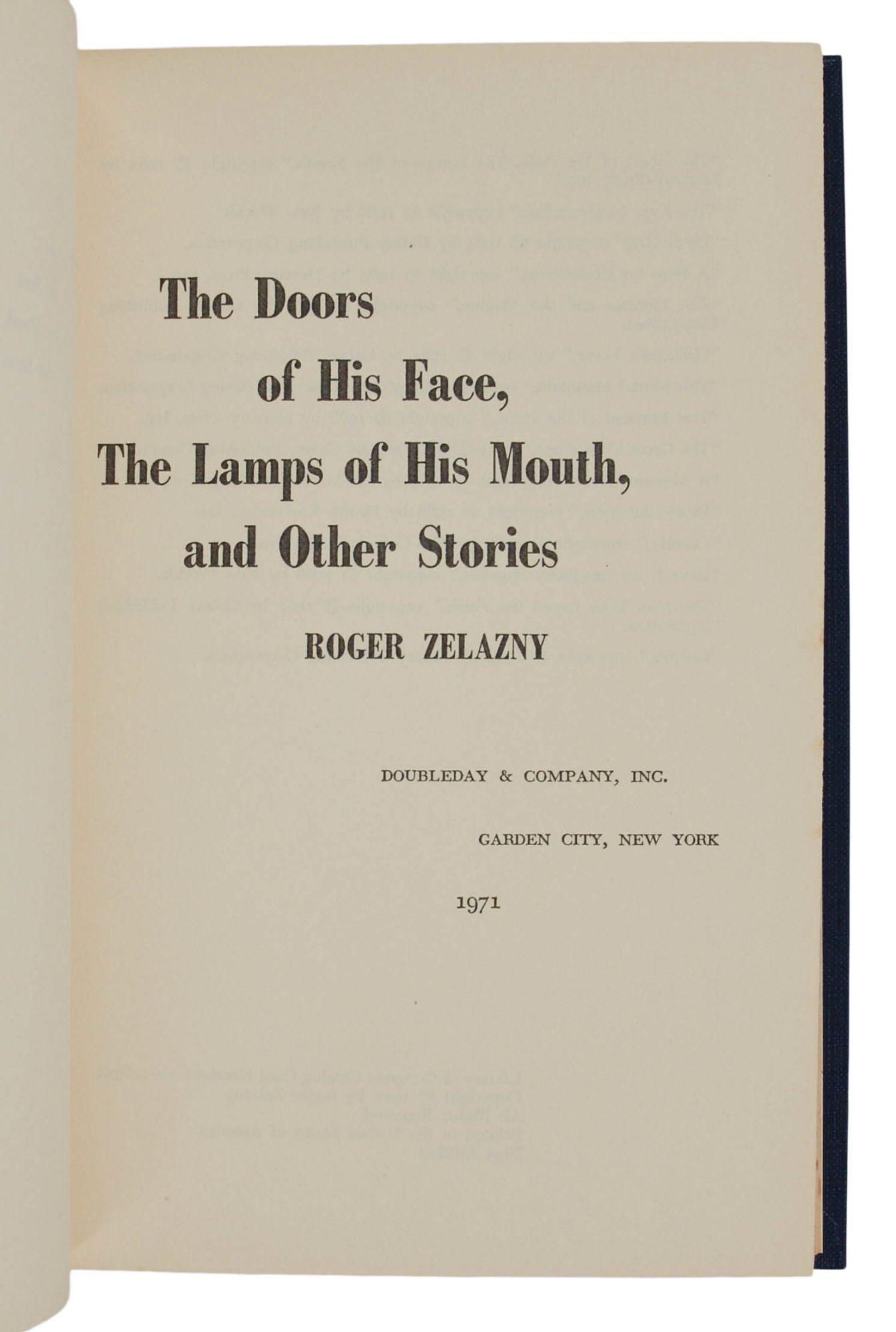The Doors of His Face, The Lamps of His Mouth, and Other Stories ...